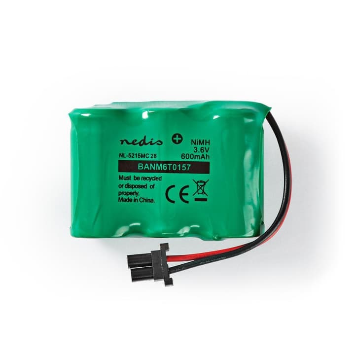 Nedis Oppladbare Ni-MH batteripakke | 3.6 V DC | Oppladningsbar | 600 ...