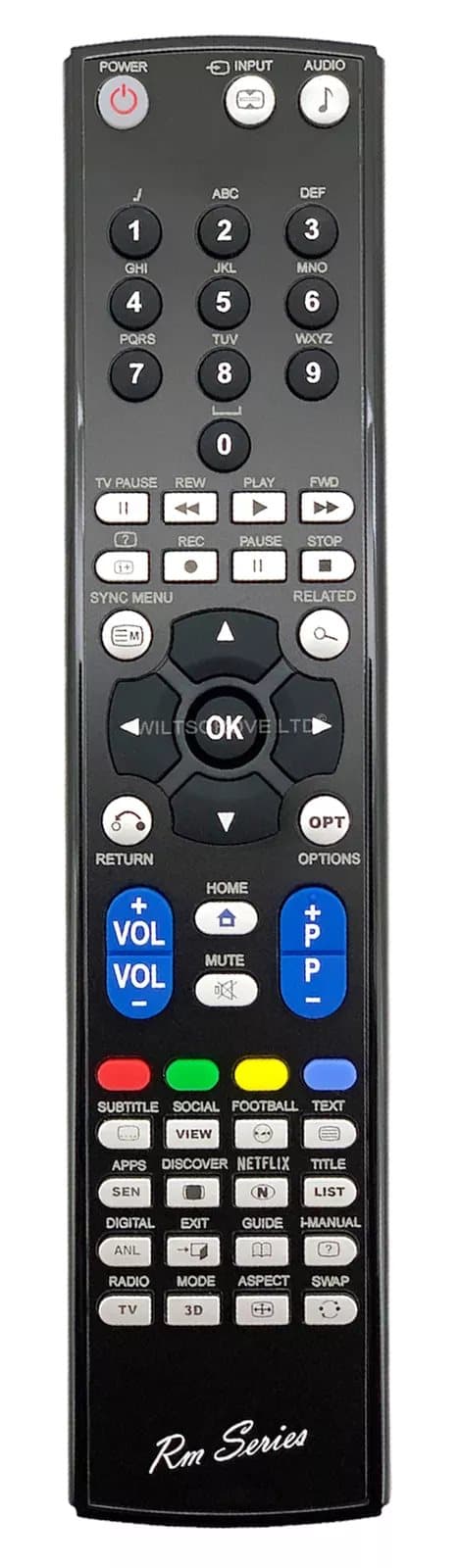 RM Series Remote Control fits SONY KDL-50W756CSU KDL50W800B KDL-50W800B ...