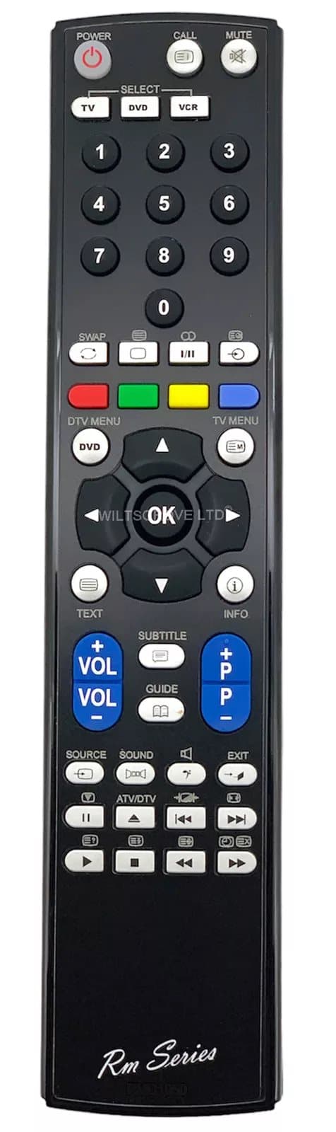 RM Series Remote Control fits TOSHIBA 26WL46B 26WL46P 27WL56P 282D26P ...