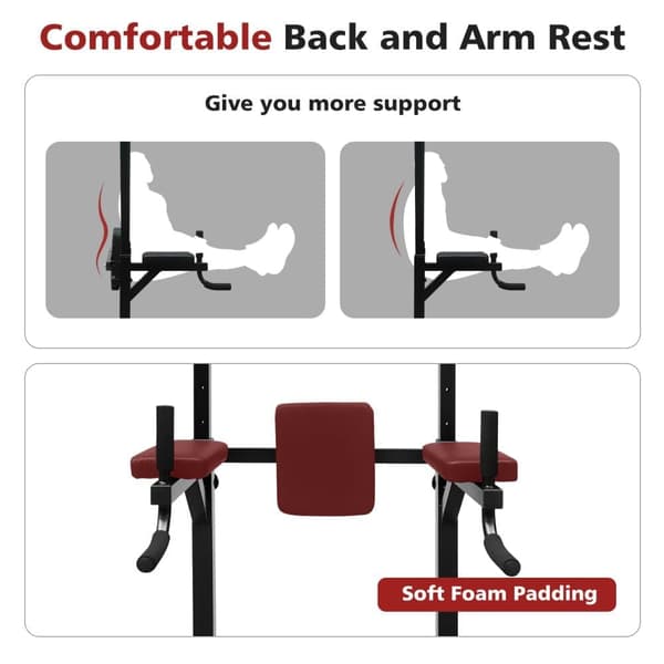 Power Tower med pull up-stång och dipsstation – träningsutrustning för ...