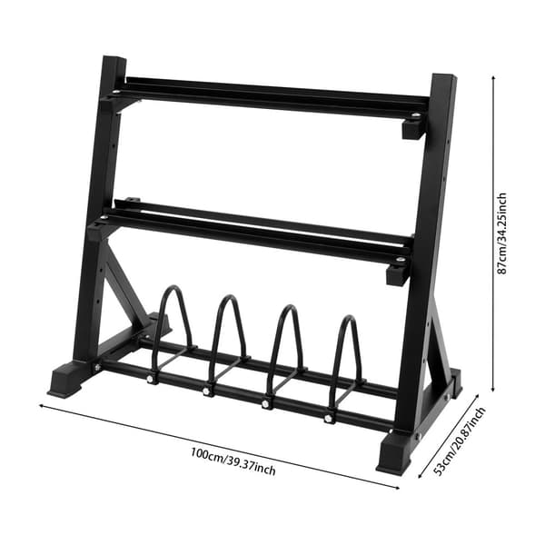 Hantelställ, Hållbart T5 Stål, Fristående Design,svart | CDON