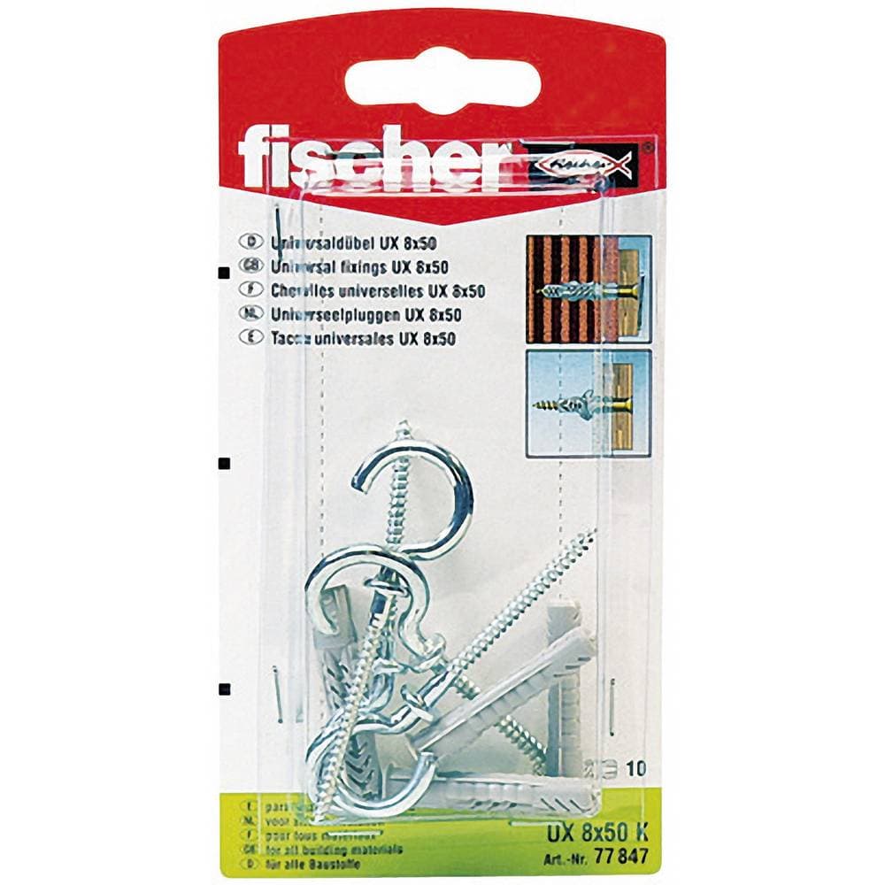Fischer UX 8 x 50 RH K Universalplugg 50 mm 8 mm 94249 4 st | CDON