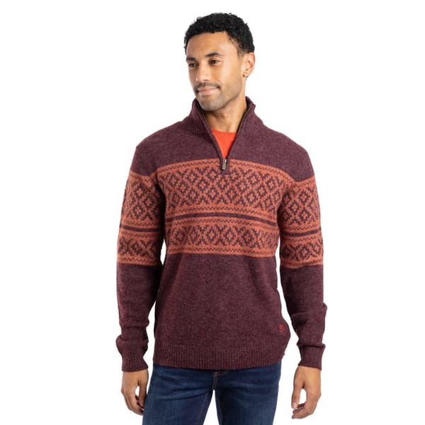 Weird Fish Mens Kilnworth Fair Isle Quarter Zip Sweatshirt | CDON