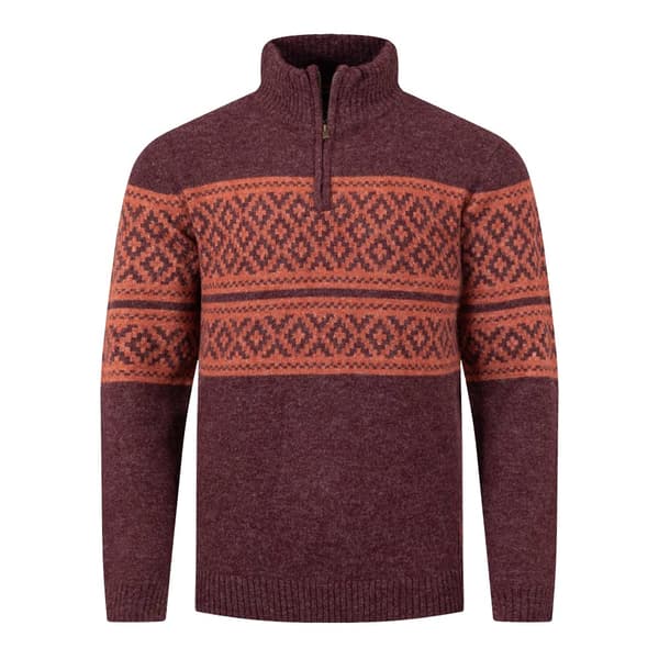 Weird Fish Mens Kilnworth Fair Isle Quarter Zip Sweatshirt | CDON