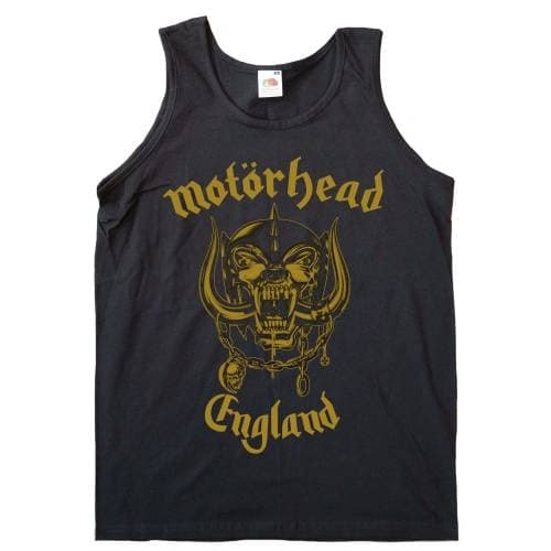 Motorhead Ladies Vest T-Shirt: England Gold (Small) | CDON