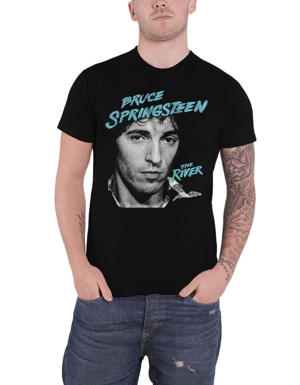 Bruce Springsteen T Shirt River 2016 Album Cover Logo Official Mens ...