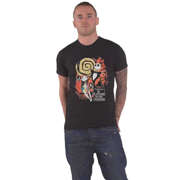 Nightmare Before Christmas T Shirt Embellished Ghosts Official Unisex ...