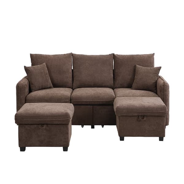 Modulsofa i U-form med opbevaring – 3-personers hjørnesofa med ...