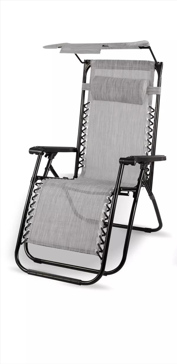 Viking Choice Zero Gravity Solstol med solskydd, Justerbar & Hopfällbar ...
