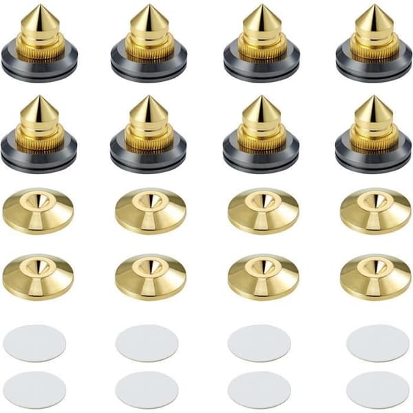 Pailvens avkopplingsspetsar 8 st justerbara 25 mm Guld - Ljudisolering ...