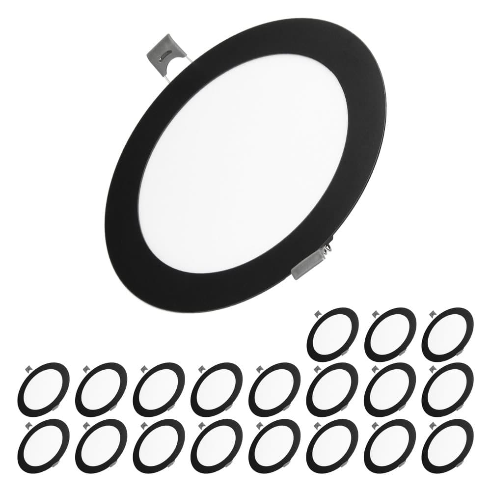 LED-panel infälld armatur lampa runda ljus 12W kyla vitt infälld ljus ...