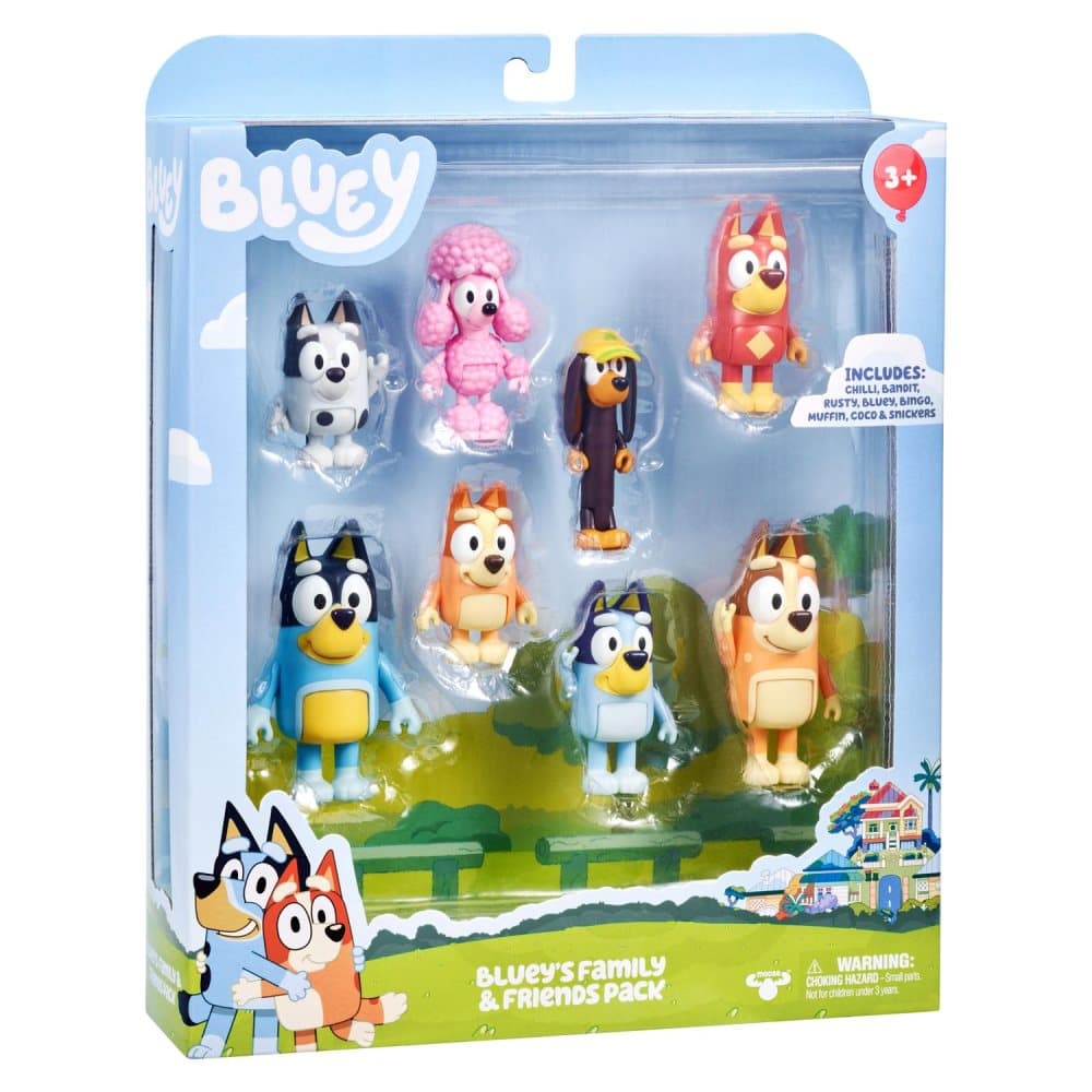 Bluey Figurpakke Blueys Family & Friends 8-pak | CDON