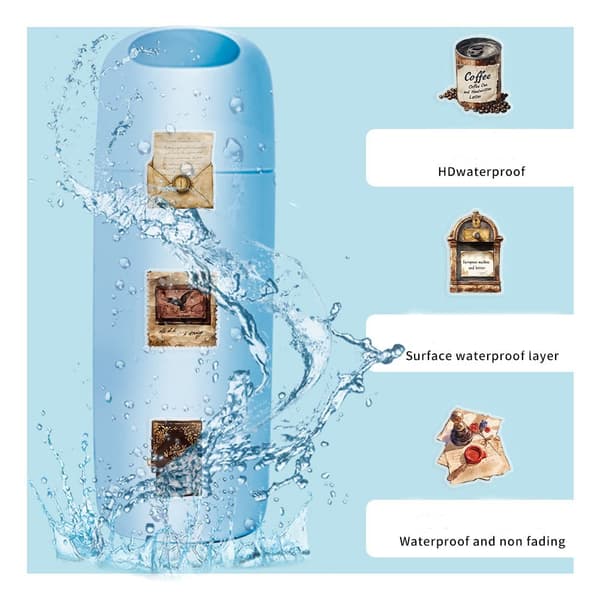 Lollanda 100-pack Genomskinliga Retro - Vattentäta Klistermärken för ...