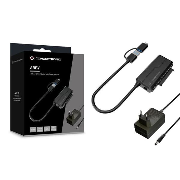 USB Type-A till SATA 22-pin-adapter - CONCEPTRONIC - ABBY21B - 6 Gbit/s ...