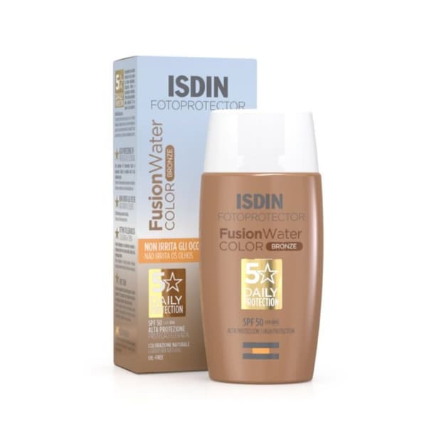Solskydd med färg Isdin Fusion Water Spf 50 Dark 50 ml | CDON