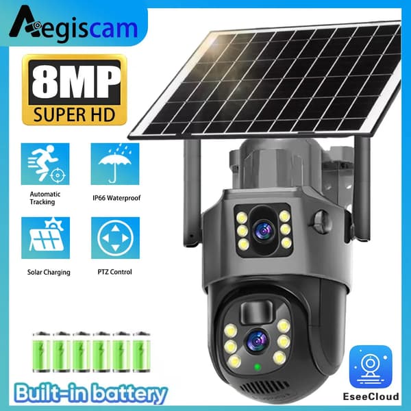 Turvakamera, 8MP Resoluutio, Kaksoislinsseillä Varustettu Suunnittelu ...