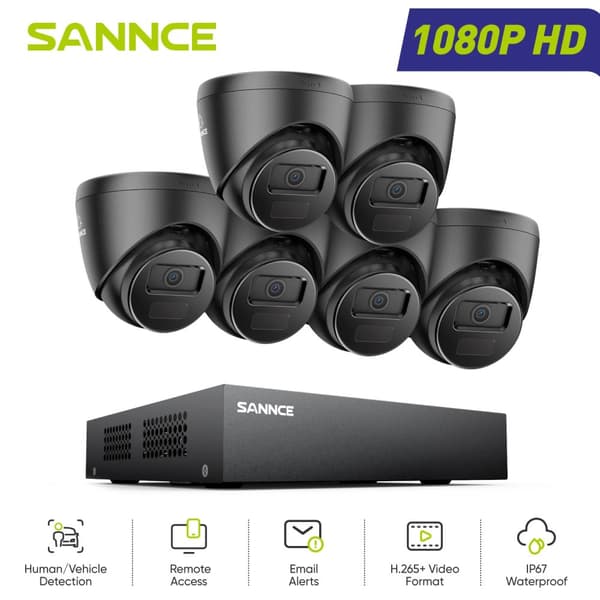 Övervakningskamerasystem, 1080P-upplösning, Stöder flera kameratyper ...