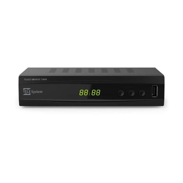 Dekoder T2 Twin PVR - TELE SYSTEM - TS6822 - Dubbel tuner - Scart, USB ...