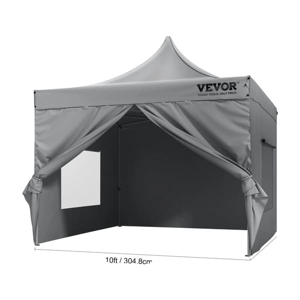 Pop Up Tält, Hållbar Polybomull, Robust Ram av Rostfritt Stål,10x10 fot ...