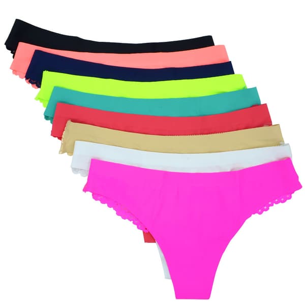 6-pack Seamless half-string lace panties - 6 colors - XS/S | CDON