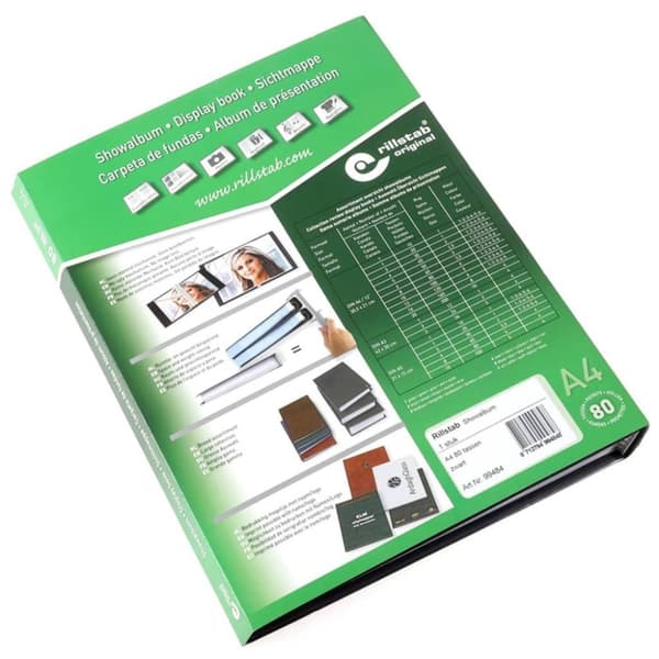 rillstab demomappe A4 80 lommer sort | CDON