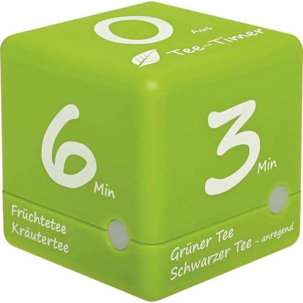Timer - TFA DOSTMANN - Tee-Timer Cube - Grön - 60 mm - 4 larmfunktioner ...