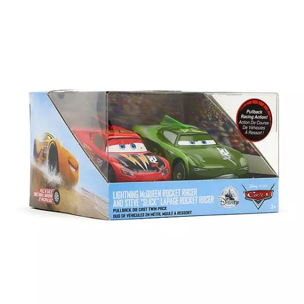 Disney Pixar Cars Lightning McQueen and Steve 'Slick' Lapage Die-Cast ...