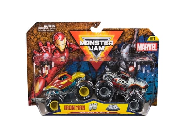 Monster Jam , Marvel Official Iron Man Vs. War Machine Die-Cast Monster ...