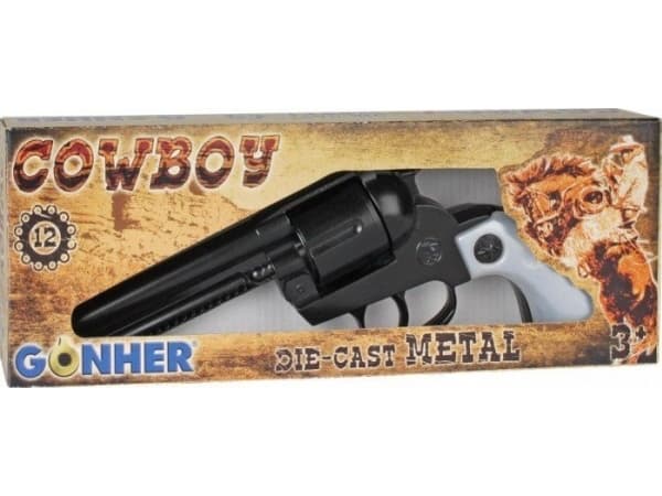 Pulio metall cowboy revolver 12 patroner Gonher | CDON
