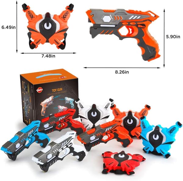 Infrared Laser Tag Set, Blaster-leksaker för barn och vuxna, 4-pack | CDON