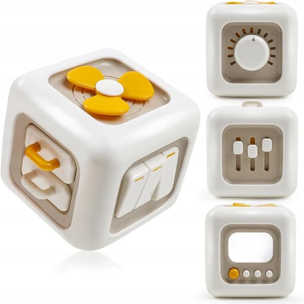 Sensory Manipulative Cube Educational Play Center 6-in-1 Montessori | CDON