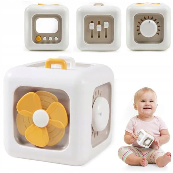 Sensory Manipulative Cube Educational Play Center 6-in-1 Montessori | CDON
