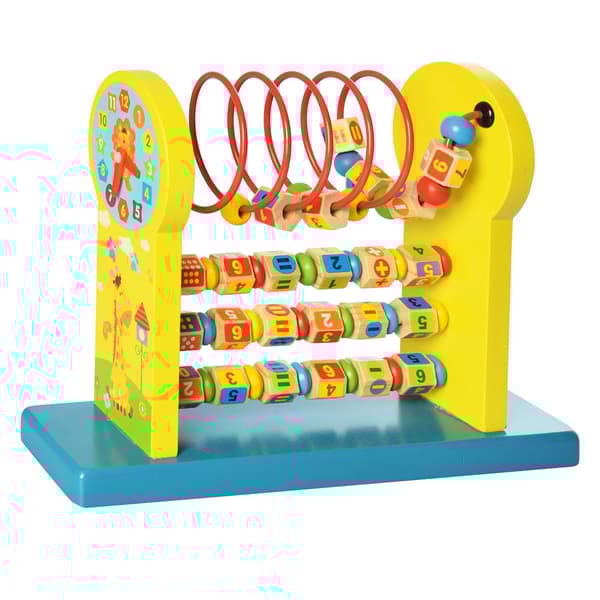 Pædagogisk trælabyrint med indvævede perler | CDON