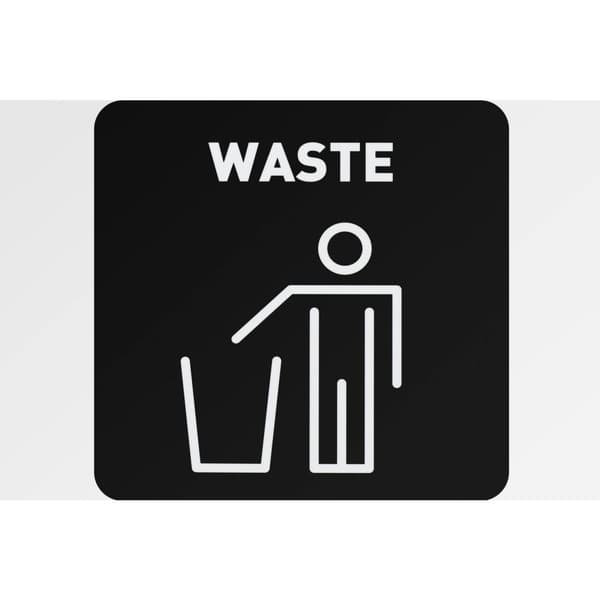 Ulsonix Källsorteringskärl - 60 L - Vit - Restavfall-skylt | CDON