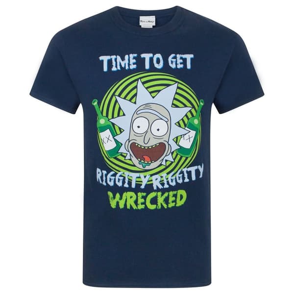 Rick And Morty T-shirt för män Riggity Riggity Wrecked | CDON