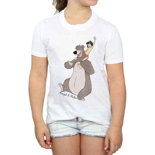 Jungle Book Girls Mowgli And Baloo Cotton T-Shirt | CDON