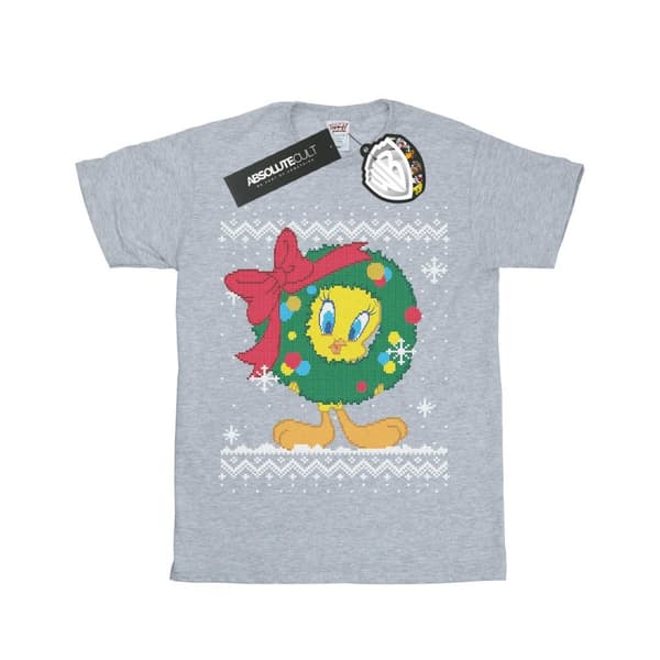 Looney Tunes Tweety Pie Christmas Fair Isle T-shirt för pojkar | Sports ...