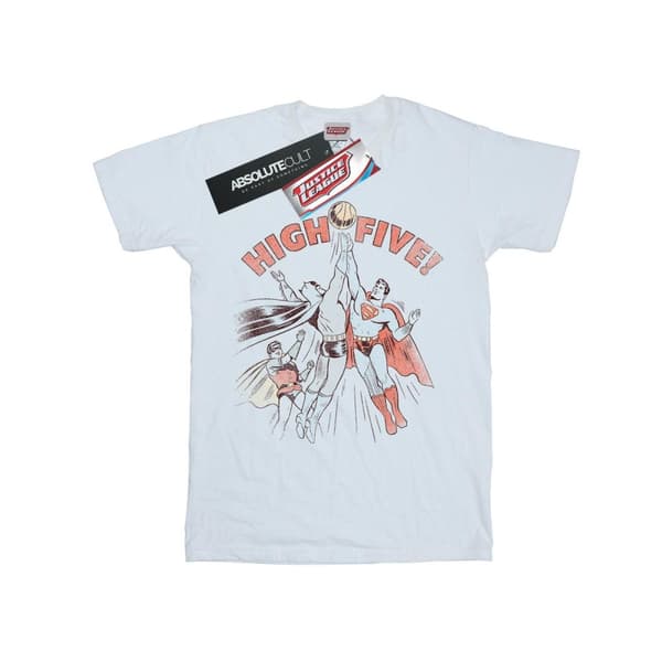 DC Comics Justice League High Five T-shirt i bomull för flickor | White | 9-11 Years | CDON