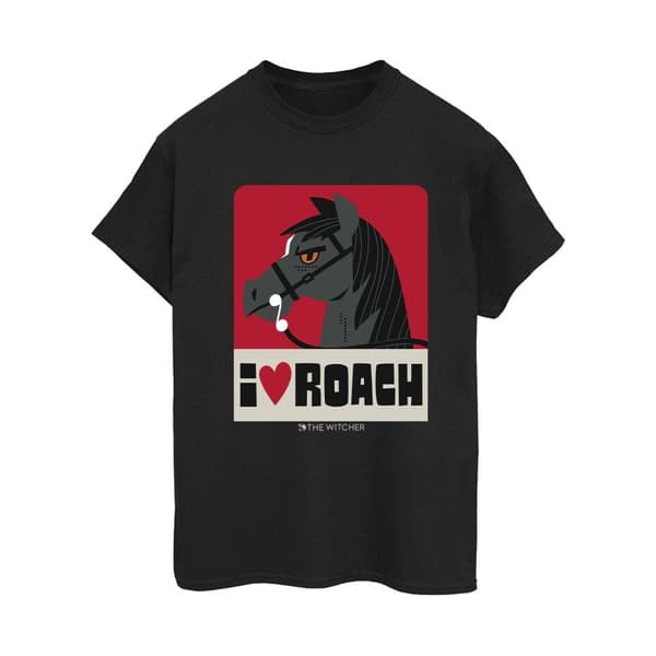 Netflix Dam/Tjej The Witcher I Heart Roach Boyfriend T-shirt i bomull ...
