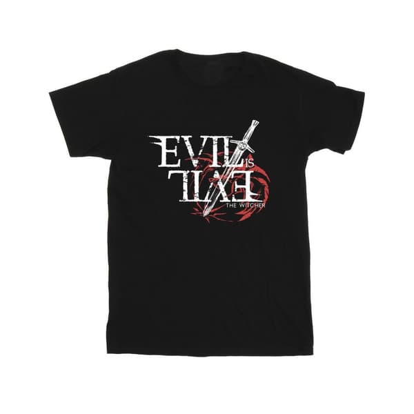 Netflix Mens The Witcher Evil Is Evil T-Shirt | CDON