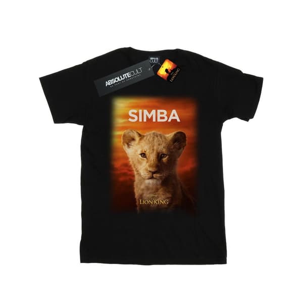 Disney Dam/Tjej Lejonkungen Film Baby Simba Poster Bomull Boyfriend T ...