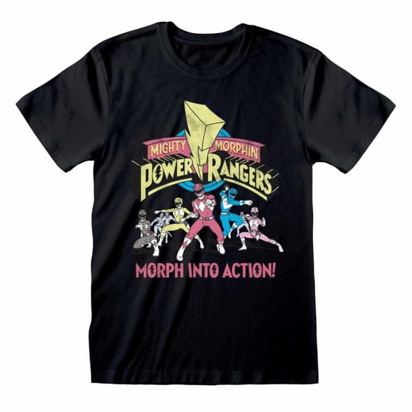 Mighty Morphin Power Rangers T-shirt Morph Into Action för vuxna ...