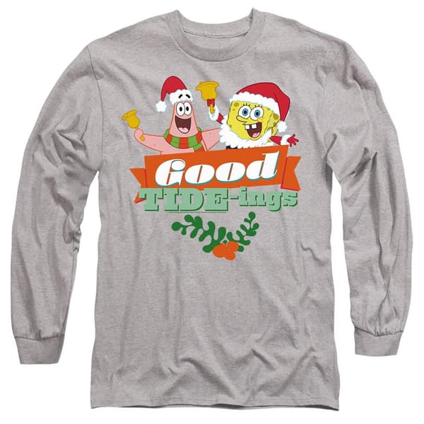 SpongeBob SquarePants Unisex Adult Good Tide-ings Patrick Star Santa ...