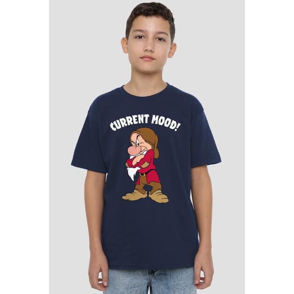 Snow White And The Seven Dwarfs Childrens/Kids Current Mood Grumpy T ...