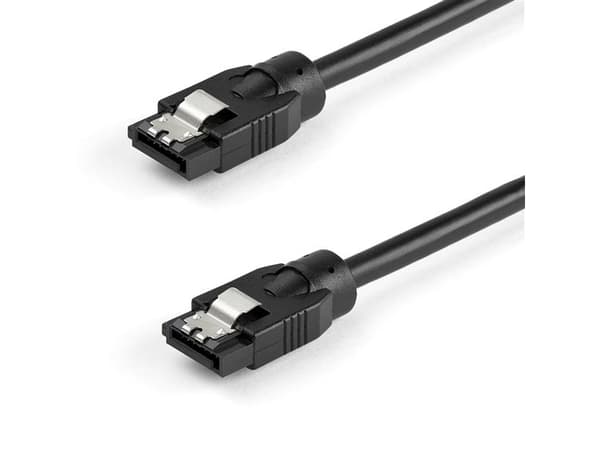 StarTech.com 0,3 m rund SATA-kabel - Låsekontakter - 6 Gbps SATA-kabel ...