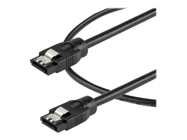 StarTech.com 0,3 m rund SATA-kabel - Låsekontakter - 6 Gbps SATA-kabel ...