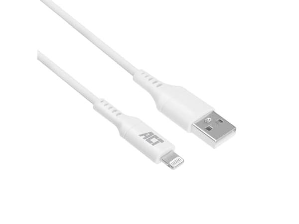 USB 2.0 charging/data cable A male - Lightning male 1 meter, MFI certified | CDON