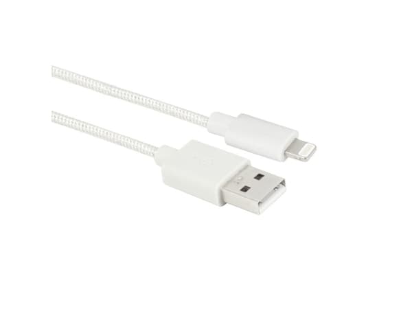 USB 2.0 charging/data cable A male - Lightning male 1 meter, nylon, MFI certified | CDON