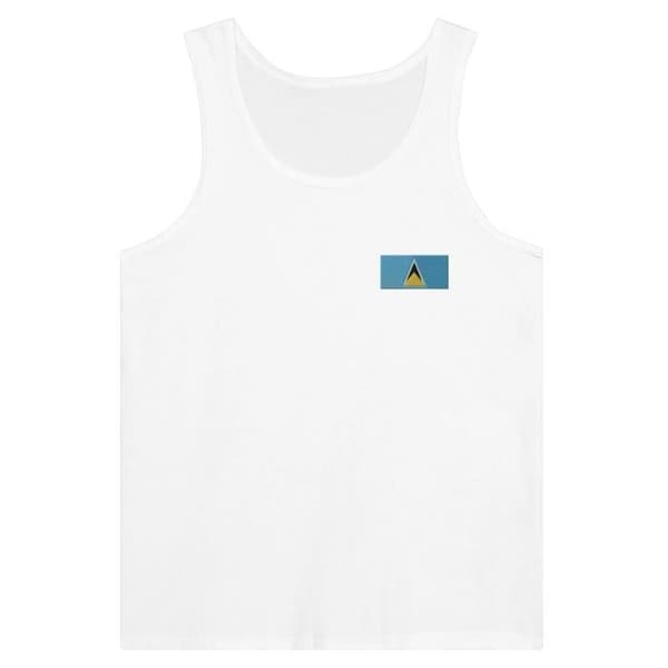Linne - Flag of Saint Lucia - Vit - 100% bomull - Slim fit - Blandat | CDON