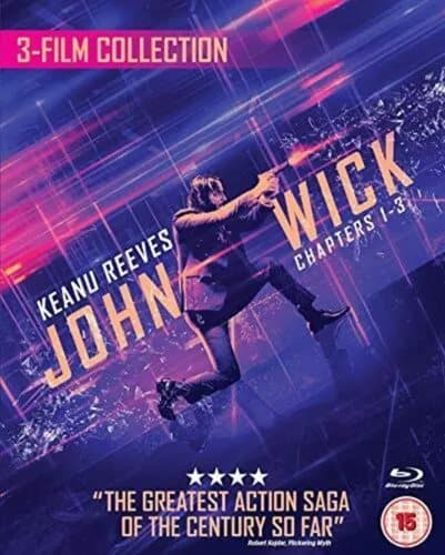 JOHN WICK TRILOGY TRIPLE PACK PART 1-3 BLU RAY COLLECTION MOVIE 1 2 3 ...